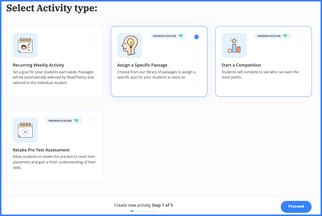 Assigning Activities